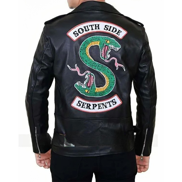 Southside Serpents Black Leather Jacket From Riverdale