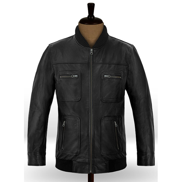 The Other Guys Dwayne Johnson Black Bomber Leather Jacket