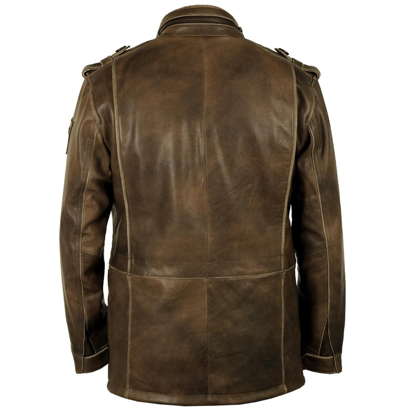 Vintage Elite M65 Leather Field Jacket For Men on Sale